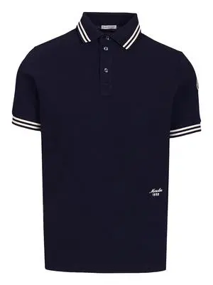 Moncler Piqué Polo Shirt - Blue