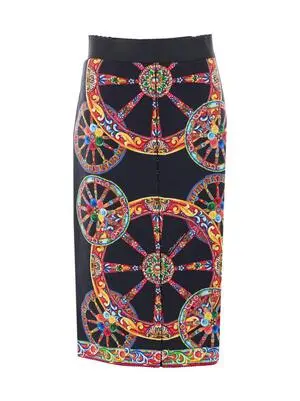 Dolce & Gabbana Carretto Print Long Skirt - Multicolor