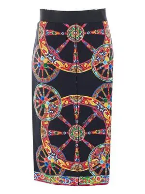 Dolce & Gabbana Carretto Print Long Skirt - Multicolor