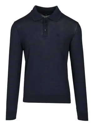 Etro Wool And Silk Polo Shirt - Blue