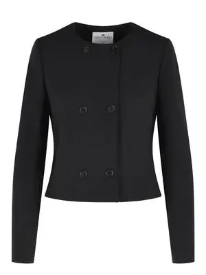 COURREGES Wool Blend Jacket - Black