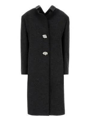Prada Slate Wool Coat - Black