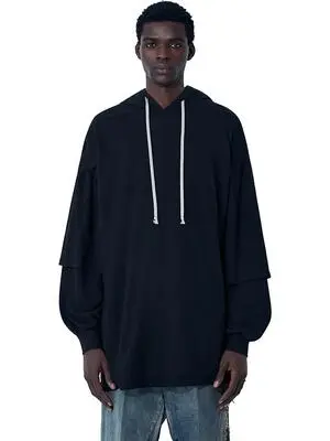Rick Owens Tommy Hustler Hooded T-shirt - Black