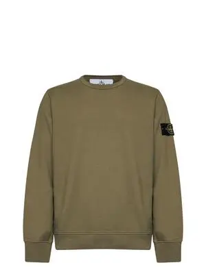 Stone Island Military Green Organic Stretch Cotton Crewneck Sweatshirt - Multicolor