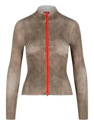 DIESEL® Ribbed Cardigan - Cream