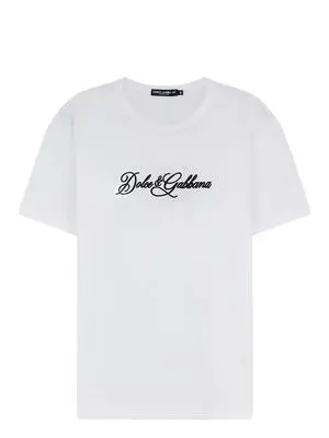 Dolce & Gabbana Cotton T-shirt With Logo - Multicolor