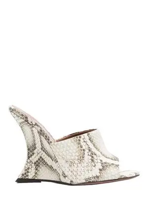 Paris Texas Nina Snakeskin Sandals - Multicolor
