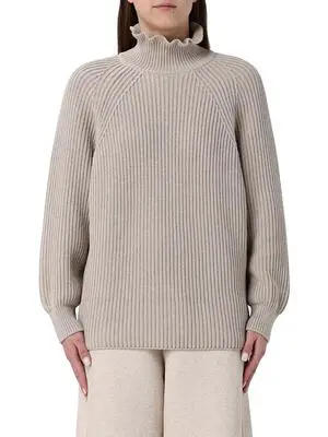 Max Mara Cotton Turtleneck Sweater - Gray