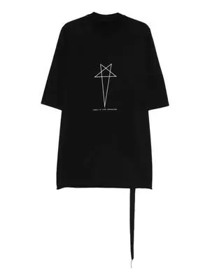 Rick Owens Star-print Crew-neck T-shirt - Black