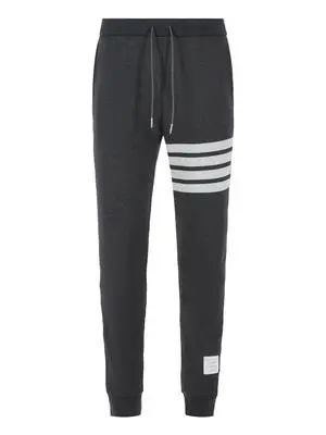 Thom Browne Colorblock 4 Bar' Grey Cotton Pants - Gray