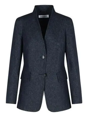 Max Mara Beatrice Cotton Blazer - Blue