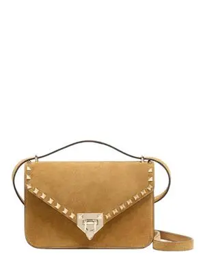 Valentino Garavani Small Suede Crossbody Bag - Cream