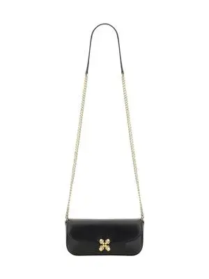 Alexander McQueen Skull Flower Bag Small - Black