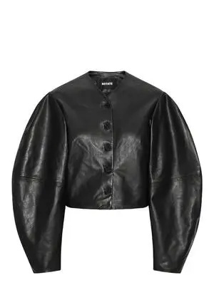 ROTATE BY BIRGER CHRISTENSEN Leather Jacket - Black