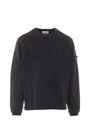 Stone Island Logo Sweater - Black