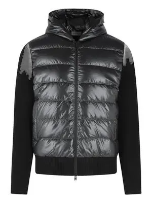 Moncler Tricot Virgin Wool Cardigan - Black