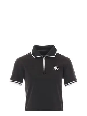 Amiri Ma Embroidered Polo - Black