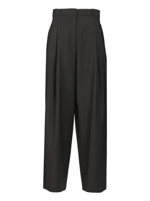 ' S MAX MARA S Max Mara Palazzo Wool Trousers - Gray