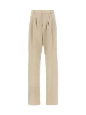 Saint Laurent Pleat Pants - Cream