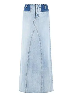 MAISON MARGIELA Maison Margiela Light Blue Denim Maxi Skirt Women