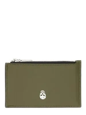 Alexander McQueen Card Holder Skull - Brown