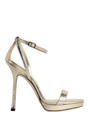JIMMY CHOO JIMMY CHOO Moza 120 Fabric Sandals Gold