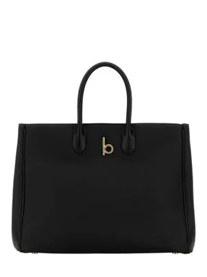 BURBERRY Burberry Women Black Leather Medium Rocking Horse Handbag