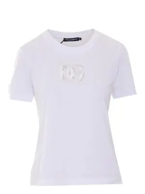 Dolce & Gabbana Dg Patch Logo T-shirt - White
