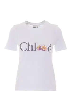 Chloé CHLOÉ Logo T-shirt White