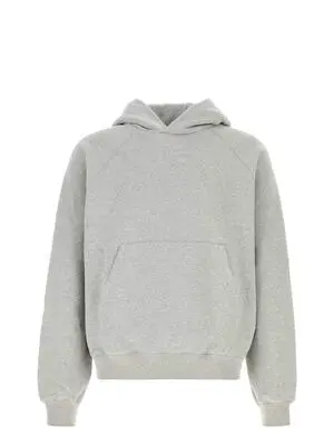 Prada Cotton Hoodie With Elbow Patches - Gray