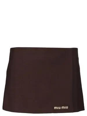 Miu Miu Mohair Miniskirt - Brown