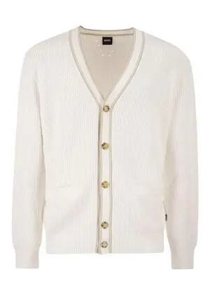 BOSS BOSS Ribbed Cotton Cardigan