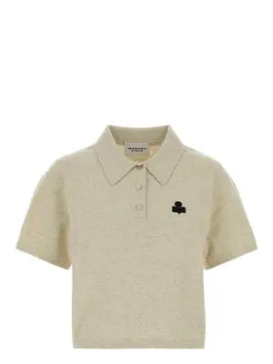 Isabel Marant Étoile ISABEL MARANT ETOILE Cotton Blend Althea Polo Shirt Brown