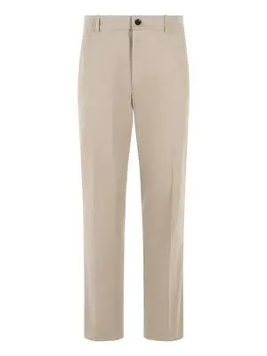 Burberry Charlton' Beige Cotton Pants - Cream