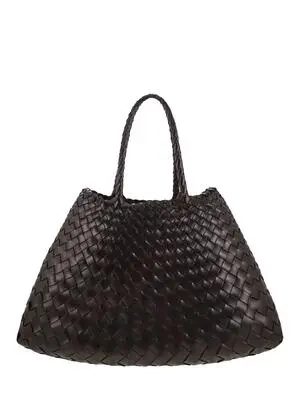 Dragon Diffusion Santa Croce Small Woven Leather Bag - Brown