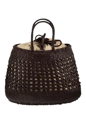 Dragon Diffusion Santa Cano Braided Leather Bag - Brown
