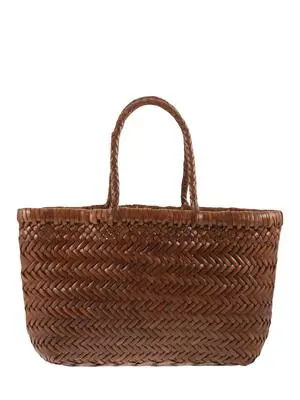 Dragon Diffusion Gora Woven Leather Handbag - Brown