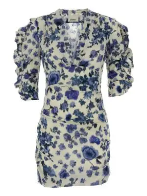 Isabel Marant Étoile Printed Stretch Silk Doris Mini Dress - Multicolor