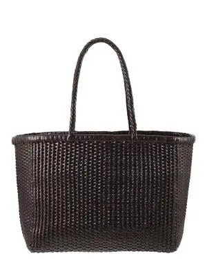 Dragon Diffusion DRAGON DIFFUSION Woven Braided Leather Bag Brown