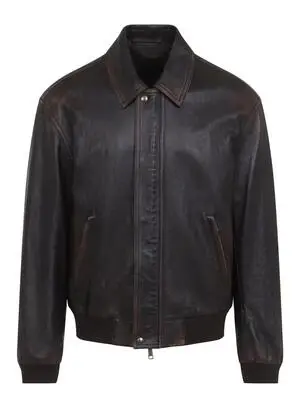 Prada Vintage Nappa Bomber Jacket - Brown