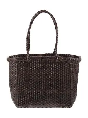 Dragon Diffusion Weave Braided Leather Bag S - Brown
