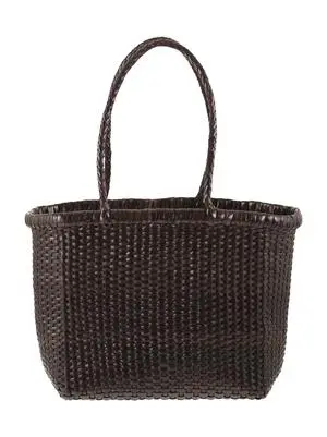 Dragon Diffusion Weave Braided Leather Bag - Brown
