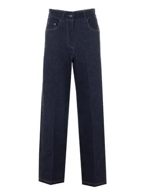Max Mara MAX MARA Straight-Leg Denim Pants Blue