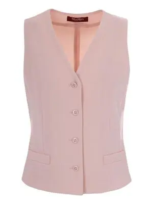 Max Mara Single-breasted Waistcoat - Pink