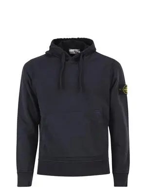 Stone Island Stone Island Men Regular Fit Sweatshirt With Hood And Kangaroo Pocket Blue
