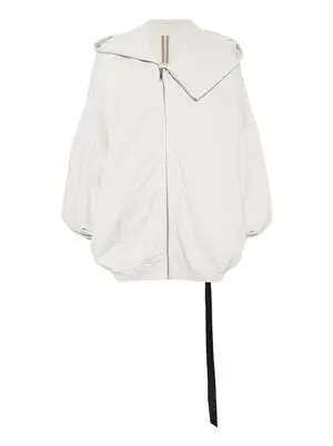 Rick Owens RICK OWENS Asymmetric Zip Hoodie Cream
