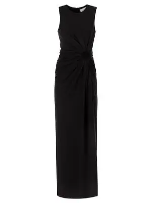 Sportmax Long Stretch Jersey Dress - Black
