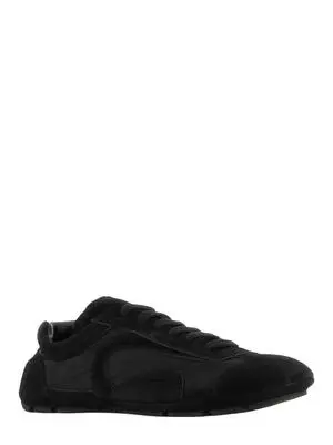Prada Montecarlo Re-edition 2005 Re-nylon And Suede Sneakers - Black