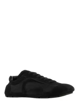 Prada Montecarlo Re-edition 2005 Re-nylon And Suede Sneakers - Black