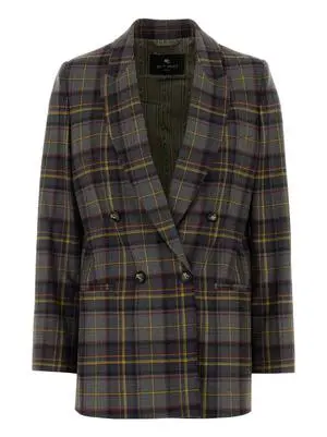 Etro Embroidered Stretch Wool Blazer - Multicolor
